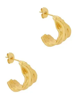 anni lu - Ripcurl 18kt Gold-Plated Hoop Earrings