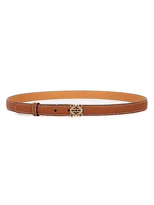 Loewe Brown Logo Leather Belt