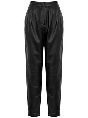 LOULOU STUDIO Palaos Black Leather Trousers