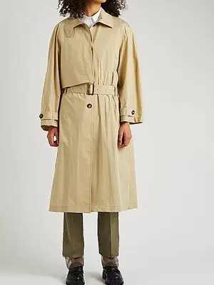 LOW CLASSIC Sand Cotton-blend Trench Coat