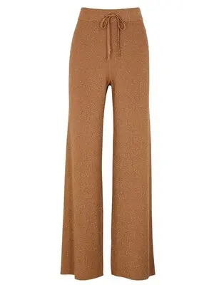 A.L.C. Quentin Metallic-weave Ribbed-knit Trousers