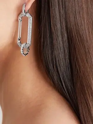 EERA Chiara 18-karat White Gold Diamond Earring