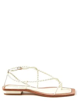 Cult Gaia Juno Braided Leather Sandals
