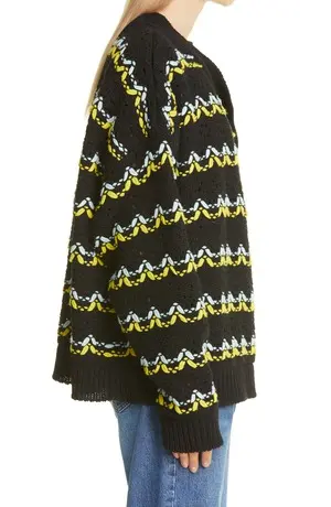 MERYLL ROGGE Layered Pointelle Merino Wool Sweater