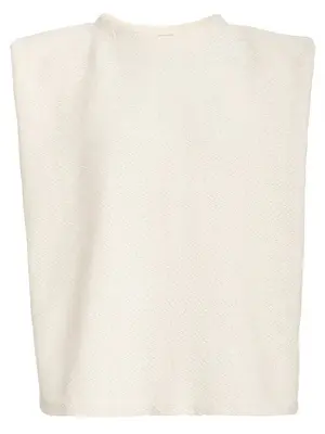 Johanna Ortiz-Obelisk Sleeveless Cotton-Blend Top