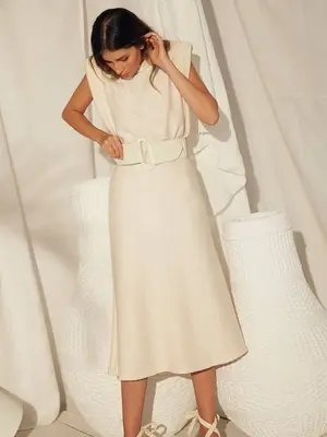 Johanna Ortiz-Obelisk Sleeveless Cotton-Blend Top