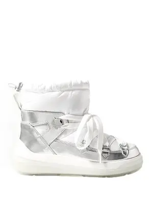 Moncler Insolux Metallic Leather And Padded Shell Ankle Boots