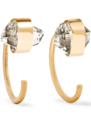 MELISSA JOY MANNING 14-karat Gold Herkimer Diamond Earrings