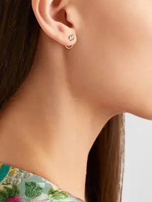MELISSA JOY MANNING 14-karat Gold Herkimer Diamond Earrings