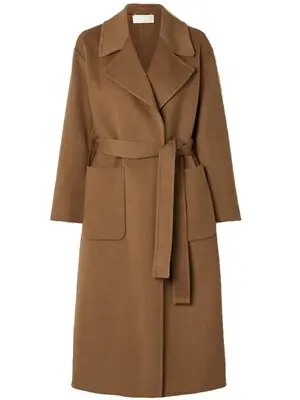 Michael Kors Belted Wool-blend Felt Coat