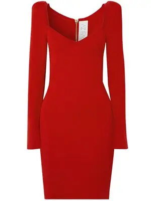 AZ FACTORY - MyBody Ribbed Stretch-Knit Mini Dress