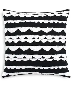 Kate Spade New York Monogram Velvet Pillow, 16″sq