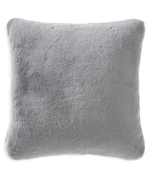 Vera Wang Lapin Faux Fur Decorative Pillow, 20″ X 20″, White