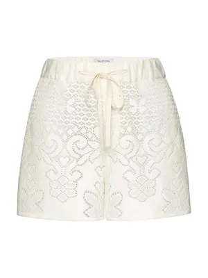 Valentino Garavani Pointelle Cotton Shorts
