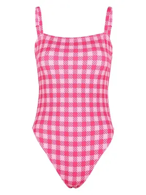 HOLIDAY THE LABEL Vacation Pink Gingham Swimsuit
