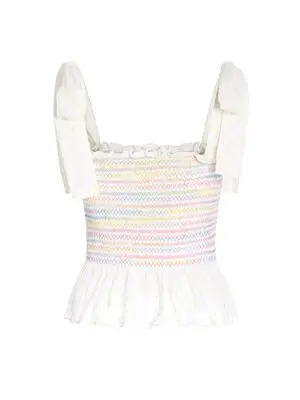 LoveShackFancy Bucky Smocked Top