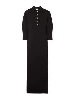 Saint Laurent Wool-crepe Maxi Dress