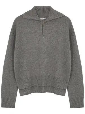 REJINA PYO Tate Grey Cashmere-blend Jumper