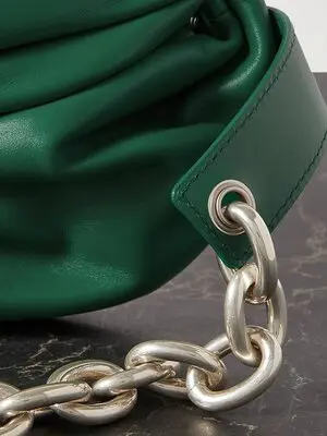 Bottega Veneta The Chain Pouch Gathered Leather Belt Bag