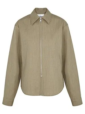 JIL SANDER Taupe Wool Shirt