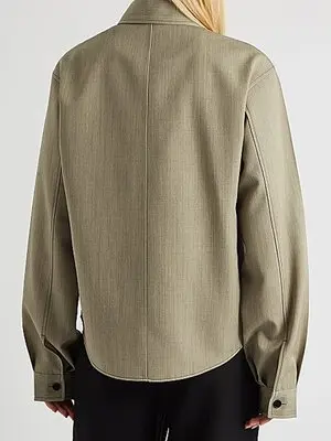 JIL SANDER Taupe Wool Shirt