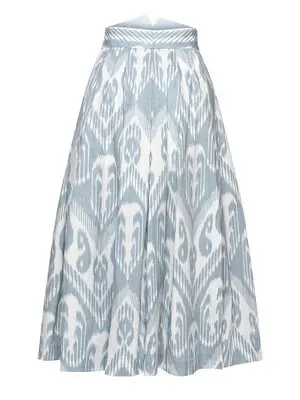 lena hoschek - Salon Pleated Printed Cotton Midi Skirt