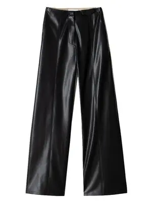 Nanushka Namas Vegan Leather Straight Cut Pants