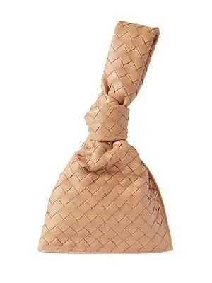 Bottega Veneta The Mini Twist Knotted Intrecciato Leather Clutch