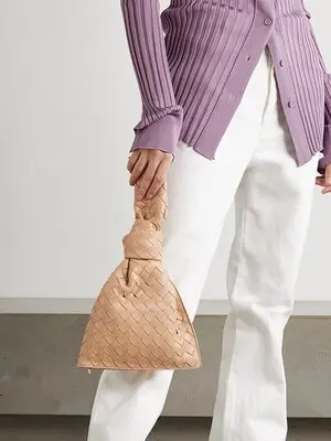 Bottega Veneta The Mini Twist Knotted Intrecciato Leather Clutch