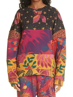 Farm Rio Mix Print Sweatshirt