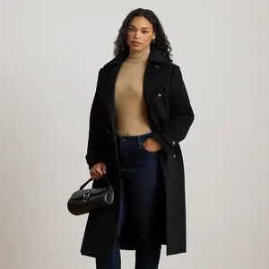 Ralph Lauren Wool-blend Double-breasted Coat - Black