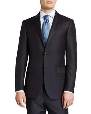 Zegna Men & Apos;s Trofeo Milano Two-piece Wool Suit Nvy Sld
