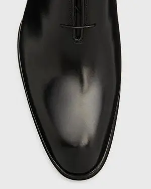 Santoni Leather Oxfords - Black