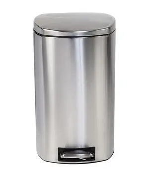 HONEY-CAN-DO 50-liter Soft-close Stainless Steel Trash Can