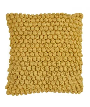 SARO LIFESTYLE Crochet Pom-pom Throw Pillow