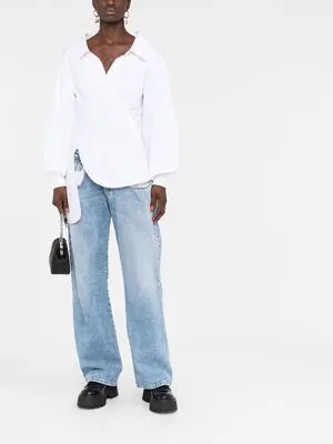 Alexander McQueen Cotton Wrap Shirt