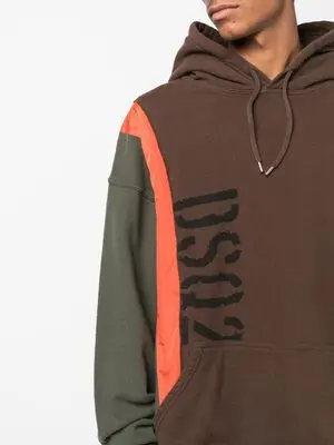 Dsquared2 Colour-blocked Logo-print Hoodie