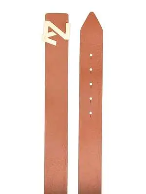 Zadig&Voltaire Logo-plaque Leather Belt - Brown