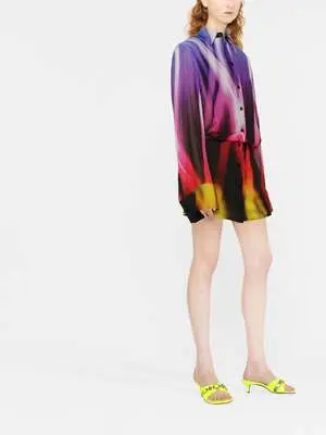 Attico Abstract-print Shirt Dress