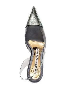 Alexandre Vauthier Rhinestone-embellished Slingback Pumps - White