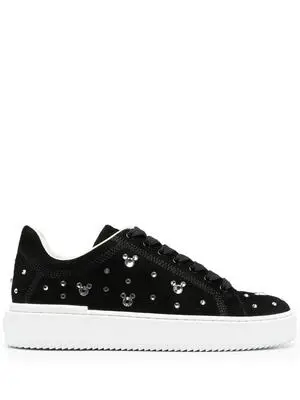 STUART WEITZMAN Crystal-embellished Suede Sneakers