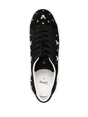 STUART WEITZMAN Crystal-embellished Suede Sneakers
