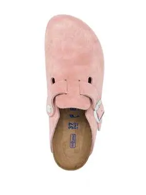 BIRKENSTOCK Suede-leather Clogs - Pink