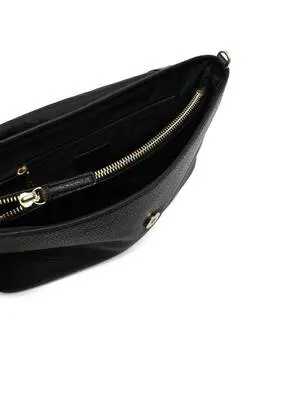 AGNES B. Grained-leather Satchel - Black