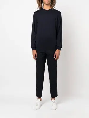 BOSS Crewneck Virgin Wool Jumper - Blue