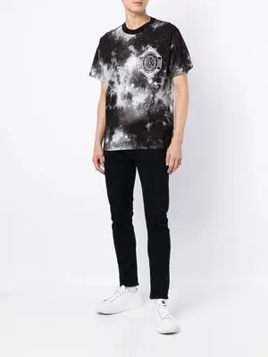 Versace Logo Tie-dye T-shirt - Black
