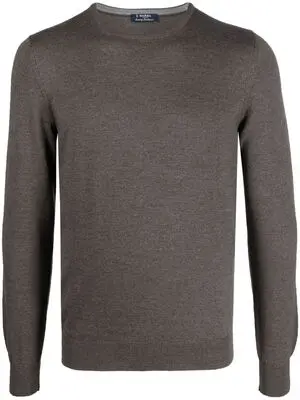 BARBA NAPOLI Crew-neck Knit Jumper - Grey