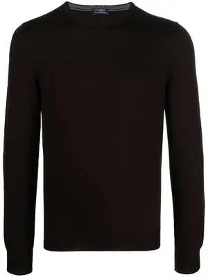 BARBA NAPOLI Crew-neck Knit Jumper - Brown