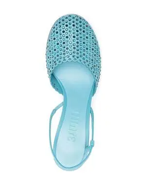 3JUIN 100mm Crystal-embellished Pumps - Blue