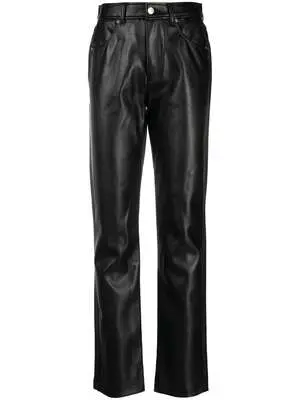 DIESEL® Faux Leather Straight Leg Trousers